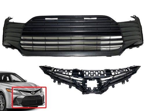 New Fits 2021-2024 Camry XLE LE Front Bumper Upper Lower Grille 53102 ...