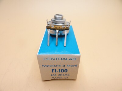 CENTRALAB 100 OHM TAPER C1 POTENTIOMETER / POT F1-100 (Qty 1) | eBay