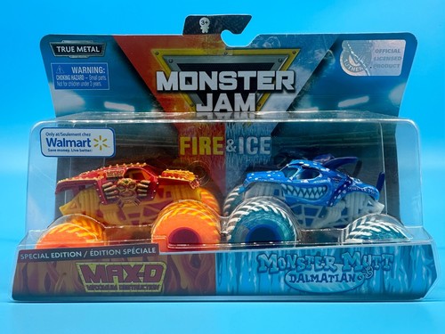 Monster Jam Fire & Ice Max-D & Monster Mutt Walmart Exclusive | eBay