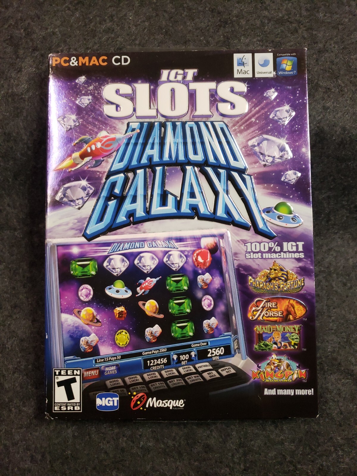 IGT Slots Diamond Galaxy Casino Slot Machine CD ROM Game Pre-owned ...