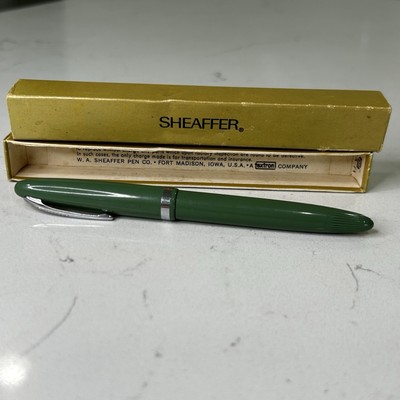 Vintage Sheaffer Cadet Green CT Touchdown Fountain Pen – F1 Steel Nib ...