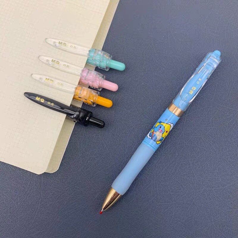 Pokémon Pikachu M&G Quick Dry Gel Pens 0.5 With Rubber Grip Box Set 5 ...