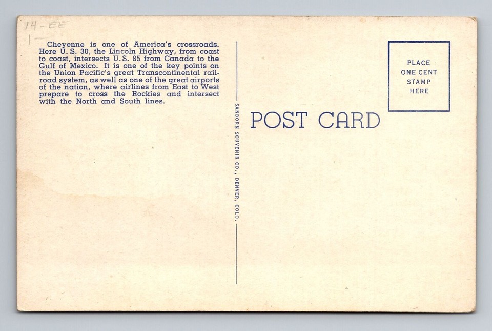 Cheyenne WY-Wyoming, Seventeenth Street, Business District, Vintage ...