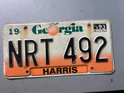 Vintage 1993 Georgia License Plate Harris | eBay
