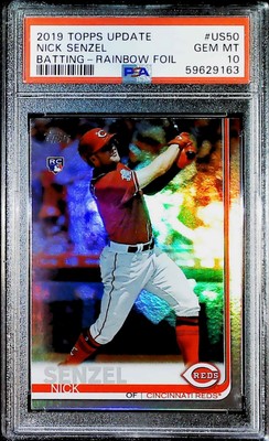 2019 Topps Update #US50 Nick Senzel RC Rainbow Foil PSA 10 GEM MINT ...