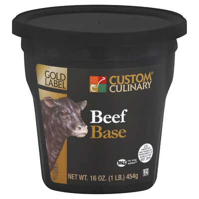 Custom Culinary Gold Label Beef Base, No Msg Added, Gluten Free (1 lb ...