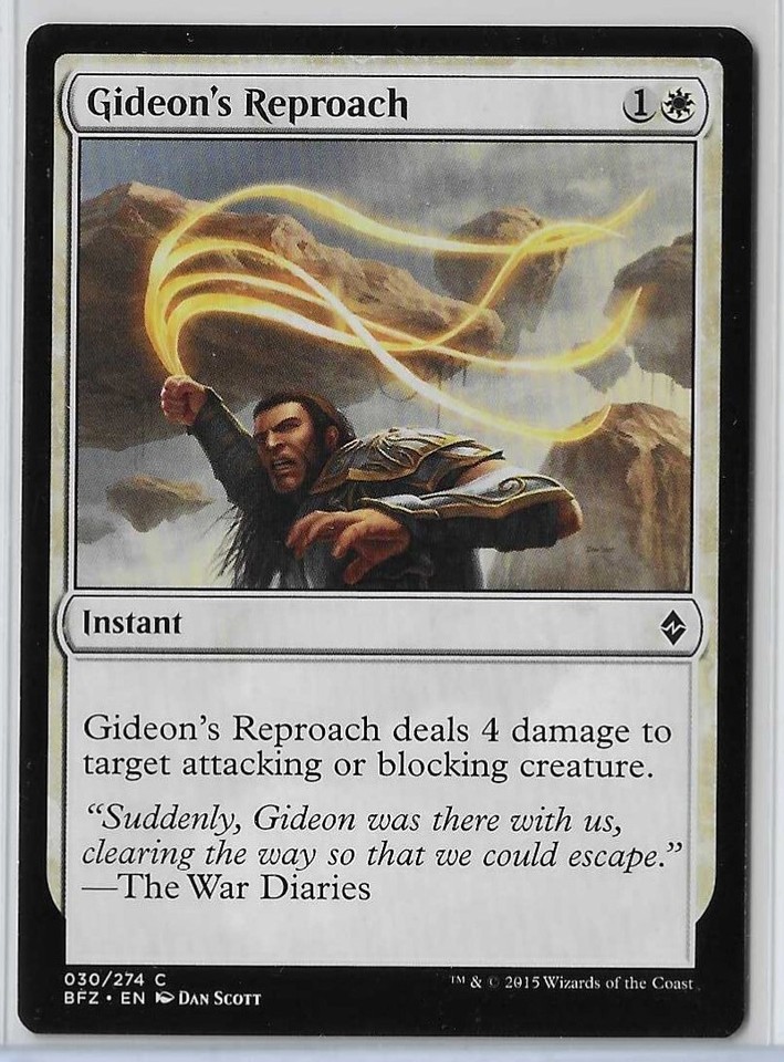 MTG Gideon's Reproach Battle for Zendikar (BFZ) Common Magic #030/274 ...