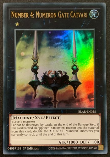 Number 4: Numeron Gate Catvari - BLAR-EN025 - Ultra Rare - 1st Edition ...
