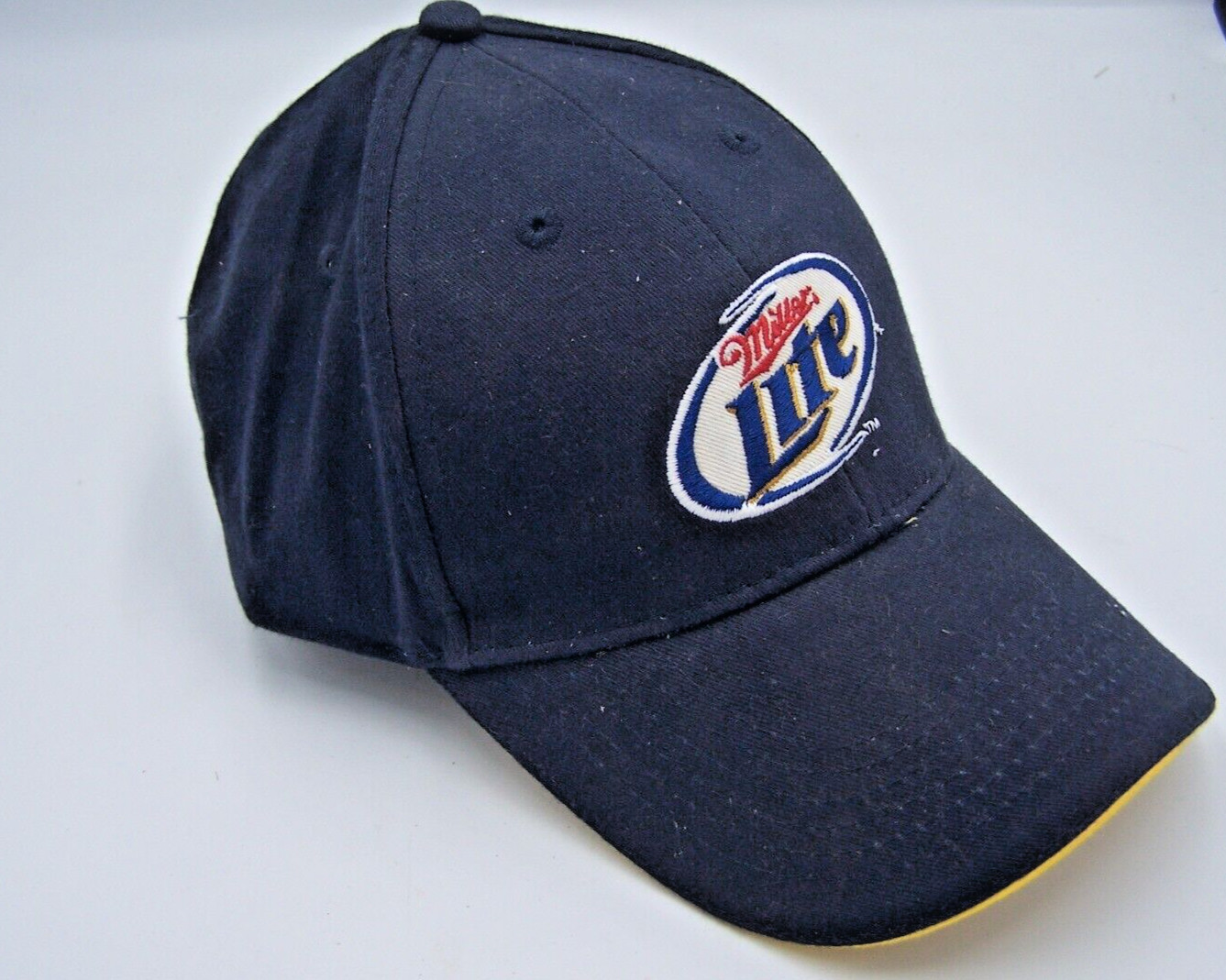 Miller Lite hat blue with yellow under brim - Gem