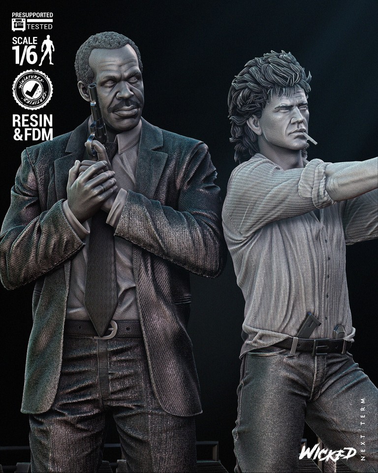 Riggs & Roger Leathal Weapon resin Sculpture Bust Model Kit Unpainted ...