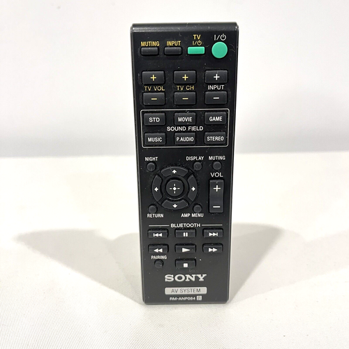 SONY AV SYSTEM RM-ANP084 BLACK REMOTE CONTROL FOR AUDIO SOUNDBAR ...