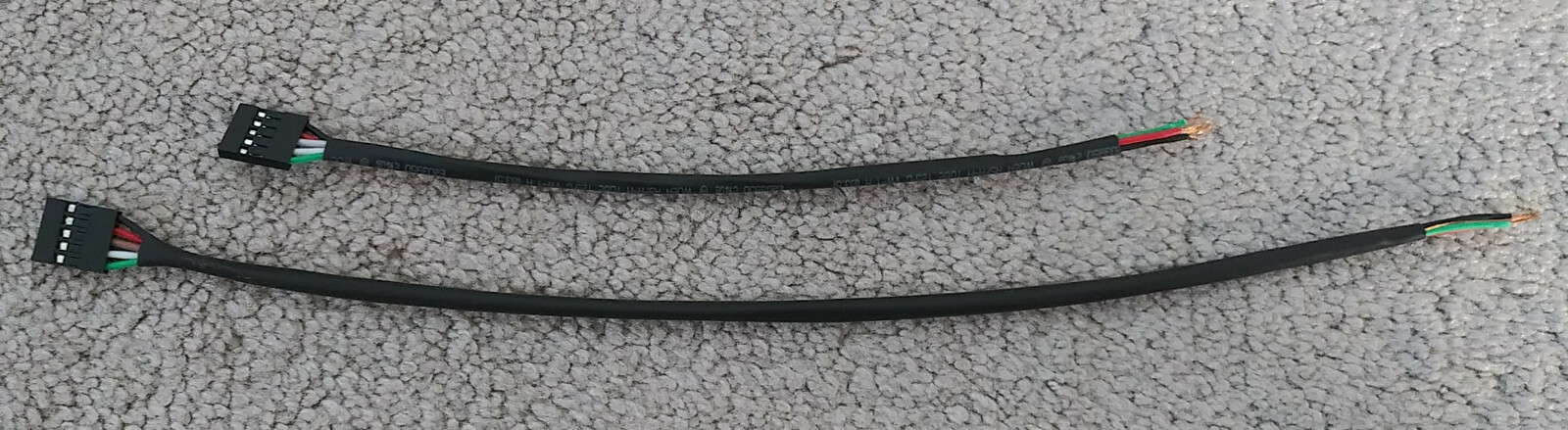 2 Quick Connect Cables 5-wire PASSIVE for EMG-HZ Guitar Pickup bass 8 ...