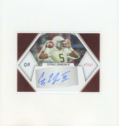 2023 Sage Autograph Red Cephus Johnson III #A-CJIII Rookie Auto | eBay