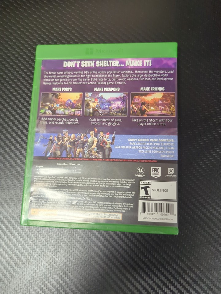 Fortnite (Xbox One, 2017) With Inserts | eBay