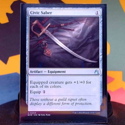 MTG Civic Saber Unplayed Magic The Gathering Ravnica 2024 TCG Draft 1X ...