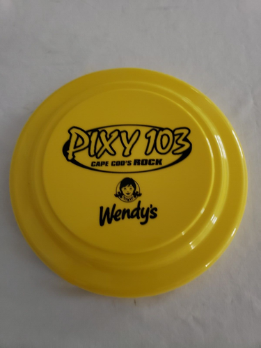 Wendy's Flying Disc Frisbee Yellow NEW PROMO GIVEAWAY PIXY 103 CAPE COD ...