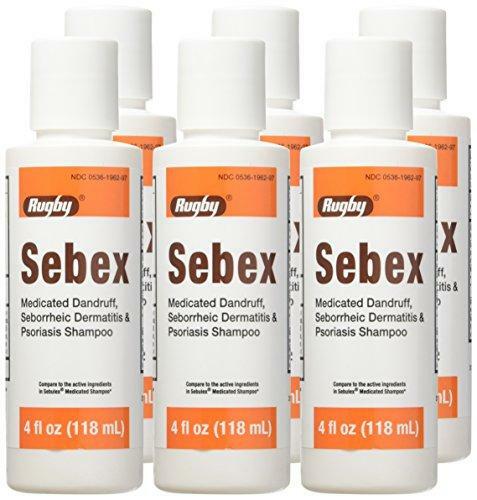 Sebex Medicated Dandruff Shampoo Generic for Sebulex - 4 oz, (Pack of 6 ...