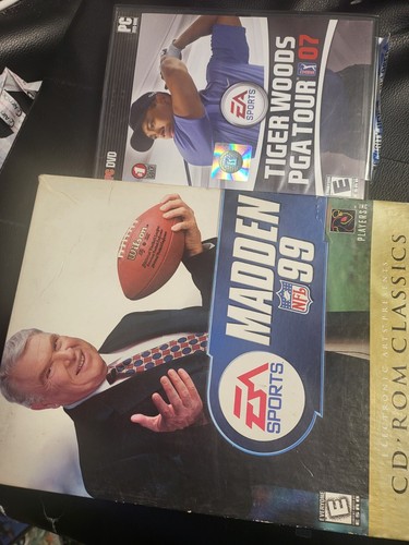 lot of 2 : tiger woods PGA TOUR 07 +Madden NFL 99 CD-ROM Classics (PC ...