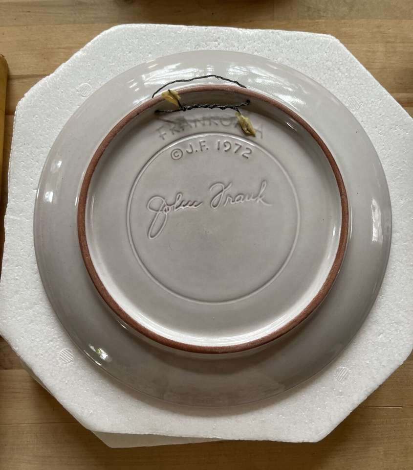 FRANKOMA POTTERY Seeking The Christ Child 8 1/4" CHRISTMAS PLATE 1972 ...