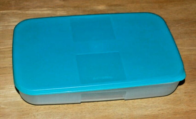 Vtg Tupperware Freezer Mate Set 2093A Lid 2092B Turquoise 2 3/4 c ...