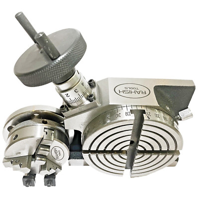 Rotary Table 4" 100mm Horizontal And Vertical With 3 Jaw 65 mm Chuck ...