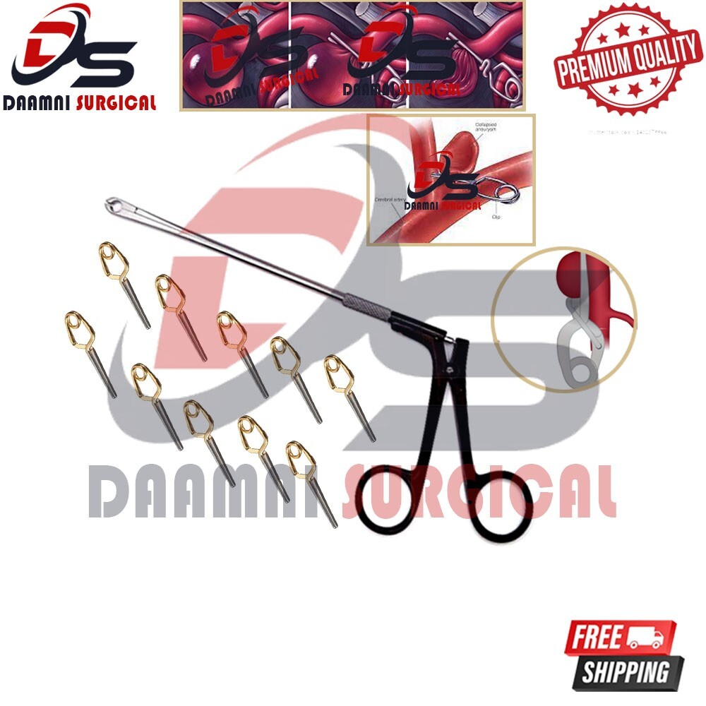 1 Aneurysm Clip Applicator 10PCs clips Neurology Neuro Cardiology ...