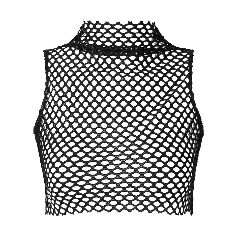 Women's Lace Mesh See Through Sheer Long Sleeves Crop Tops Short Blouse ...