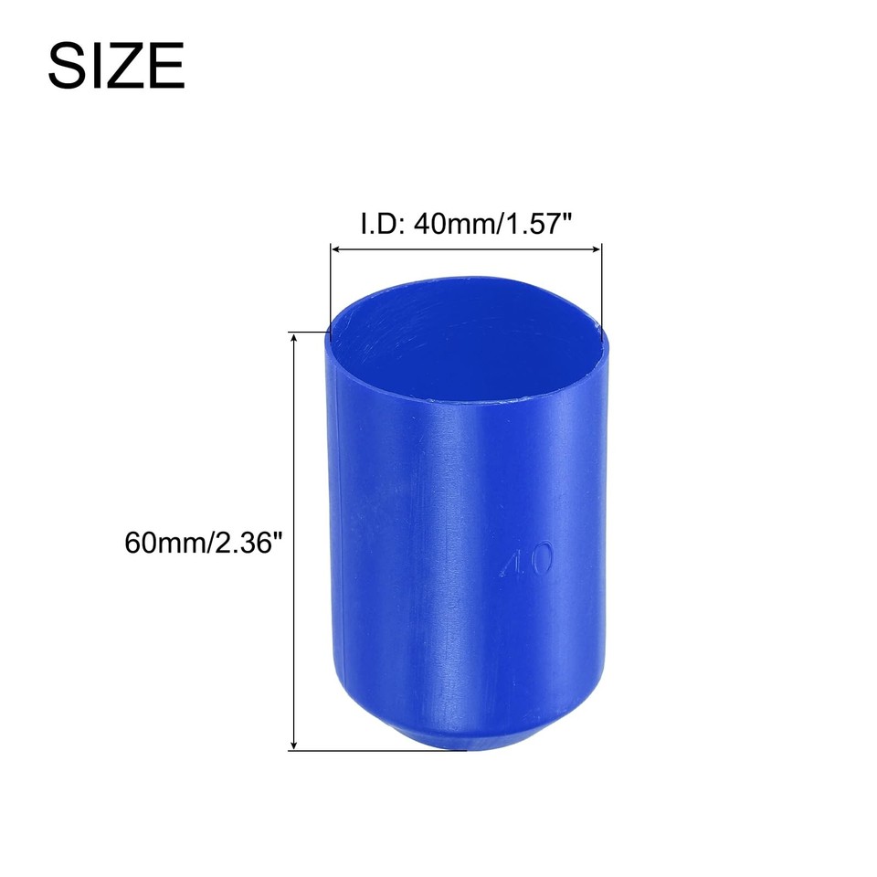 24 PCS Blue 40mm ID Heat Shrink End Cap 21 Ratio Lined Sealed ...