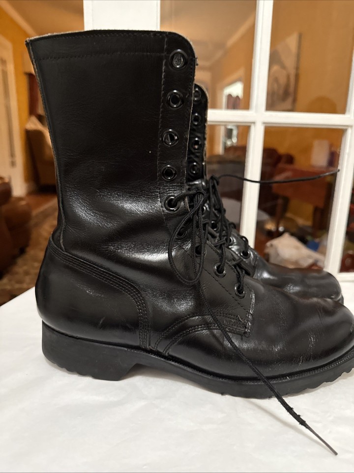Addison Shoe Co. Black Military Army Combat Boots Men’s - Size 9W ...