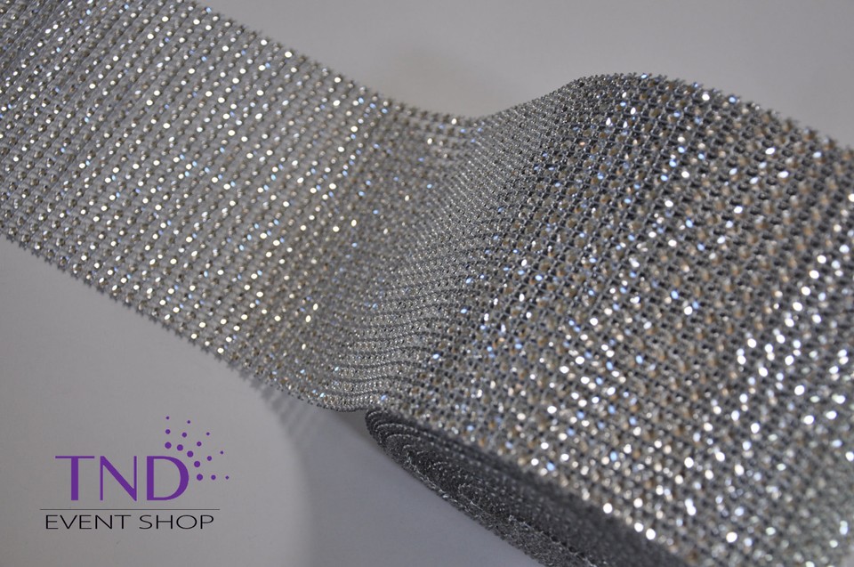 DIAMOND MESH WRAP ROLL CRYSTAL RHINESTONE SPARKLE BLING RIBBON/WEDDING ...