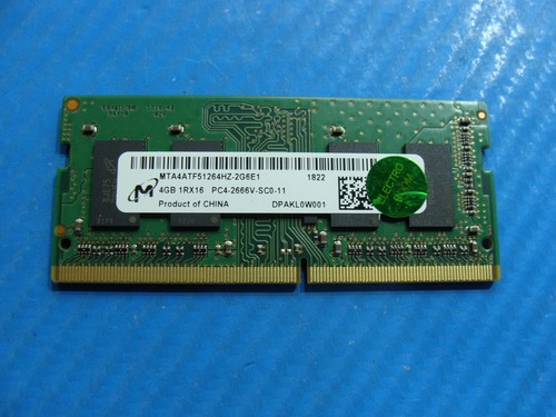 HP 14-df0023cl So-Dimm Micron 4GB Memory RAM PC4-2666V MTA4ATF51264HZ ...
