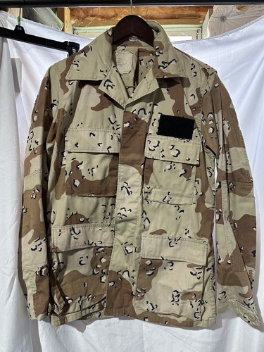 Vintage US ARMY Chocolate Chip Desert Camo BDU Shirt Size Small Regular ...