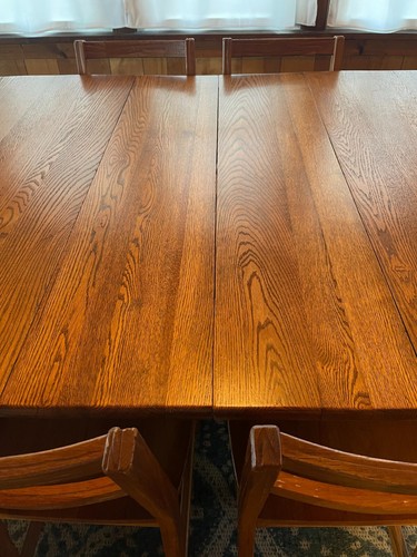 Brandt Ranch Oak Dining Table with leaf | eBay