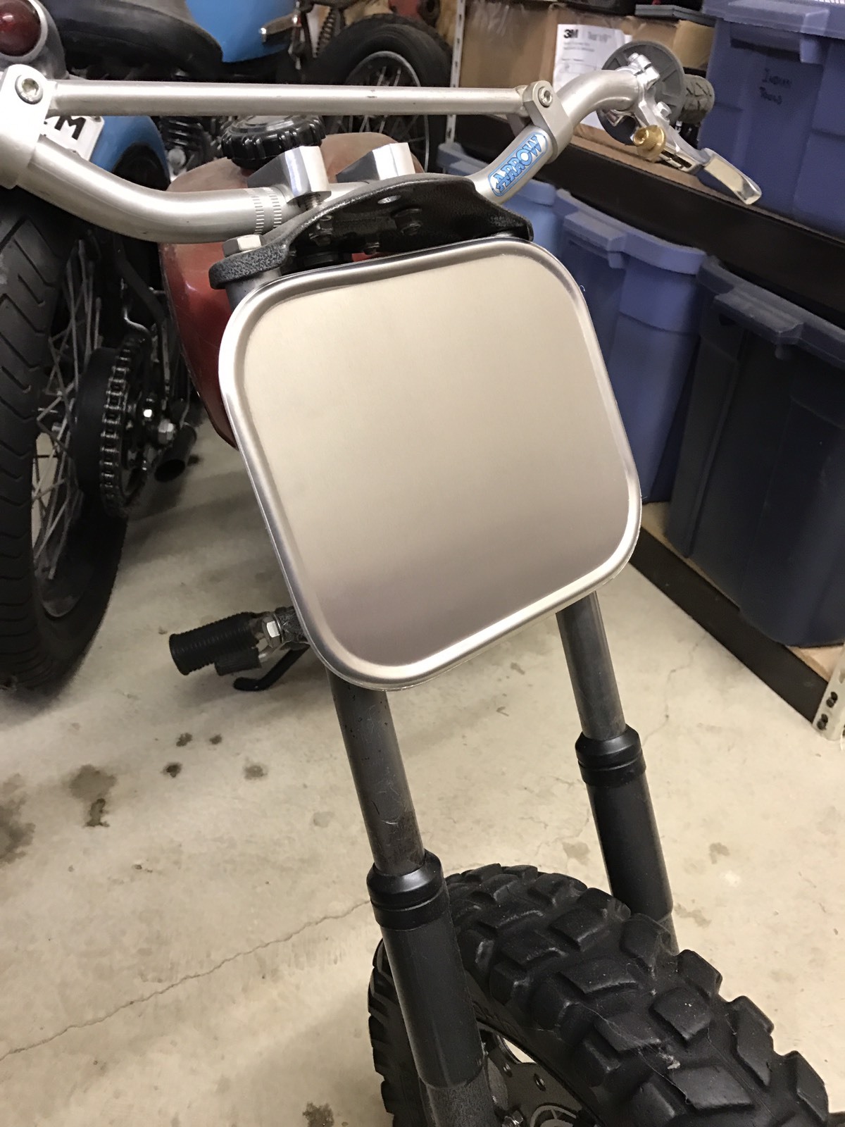 1 PIT BIKE GO KART VINTAGE RACING NUMBER PLATE 7.5"x9",.032"x1/4"Bead ...