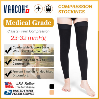 Leg Compression Sleeve Support Stockings Varicose Veins Edema Gradient ...