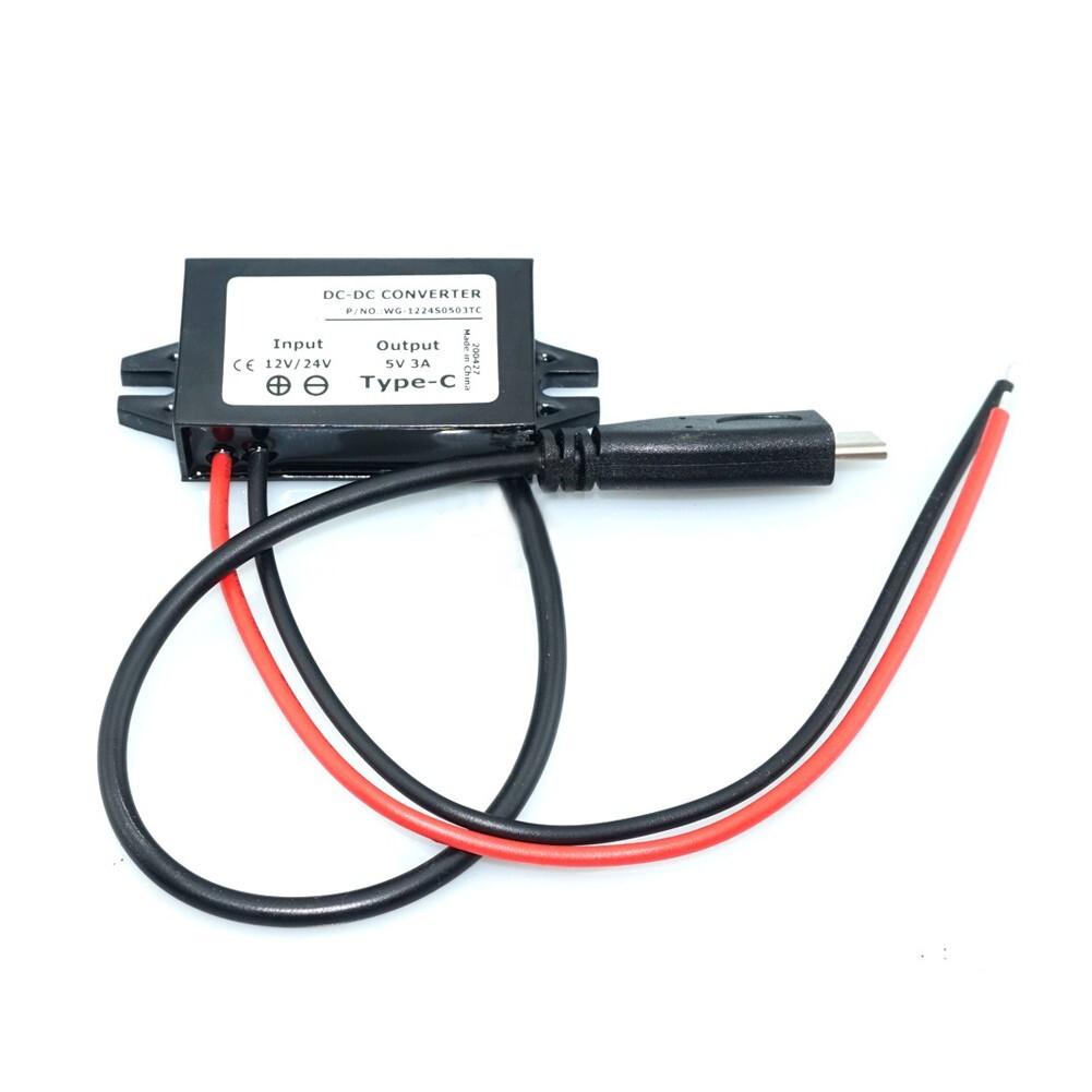 Waterproof Power Adapter USB Type C 12V24V to 5V Converter DC DC Module ...