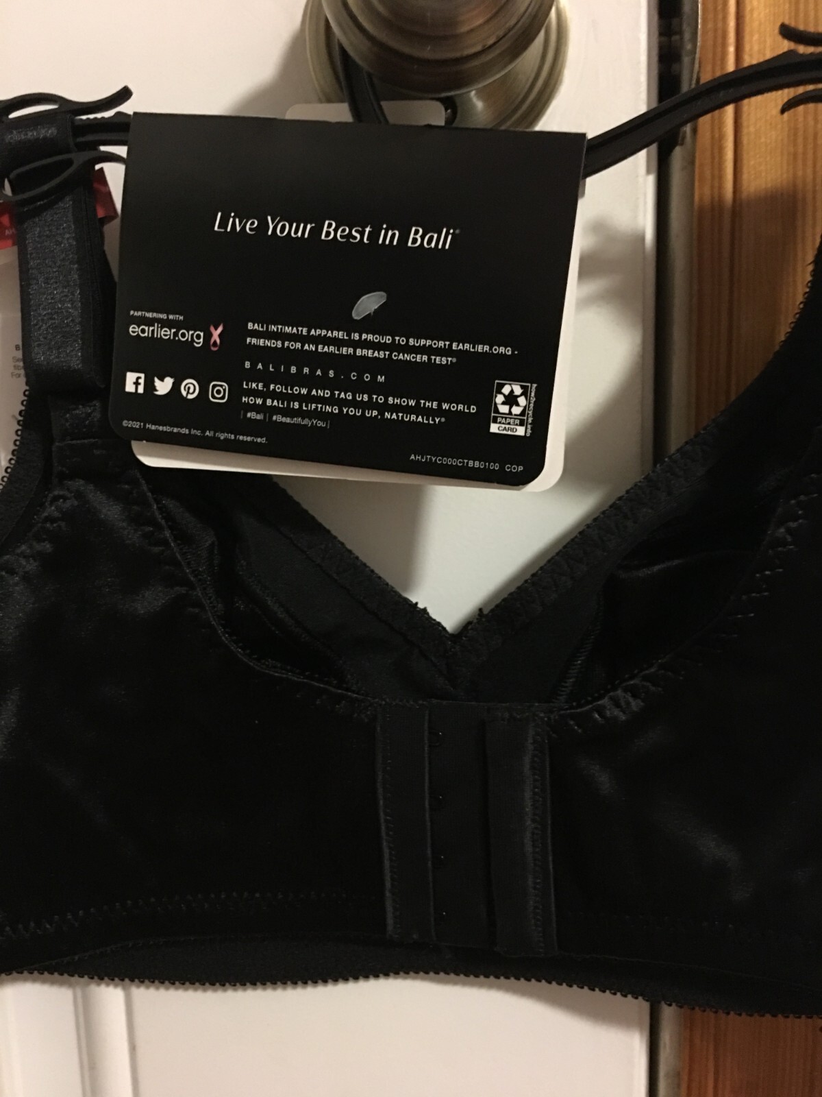 BRAND NEW WOMEN'S SIZE 40C BALI BEAUTIFULLY YOU TAILORED WIRELESS BRA ...