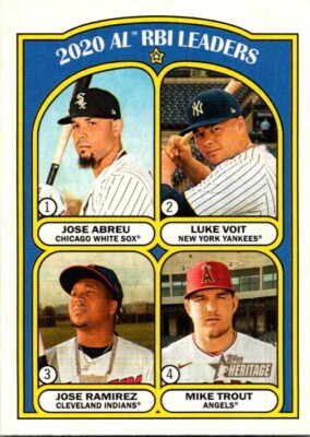 2020 AL RBI Leaders Mike Trout Voit 2021 Topps Heritage #88 | eBay