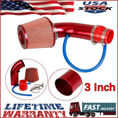 High Flow 3 Inch Cold Air Intake Induction Pipe Hose Kit with Air ...