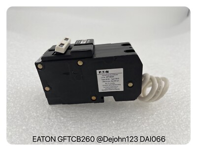 Eaton ~ GFTCB260 Circuit Breaker 2 Pole, 60AMP 120/240v ~ SURPLUS | eBay