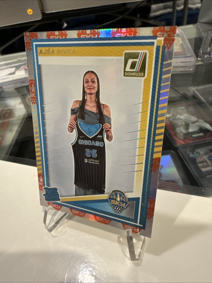 2025 Donruss WNBA #93 AJSA SIVKA Rated Rookie Team Logo Holo #’d /13 ...