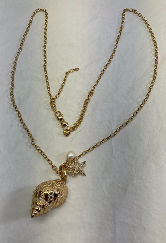 Brighton Gold Tone Seashell Pendant Necklace | eBay