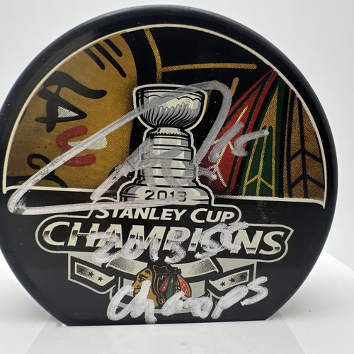 Andrew Shaw Chicago Blackhawks 2013 Cup Puck Signed SC Champs ...