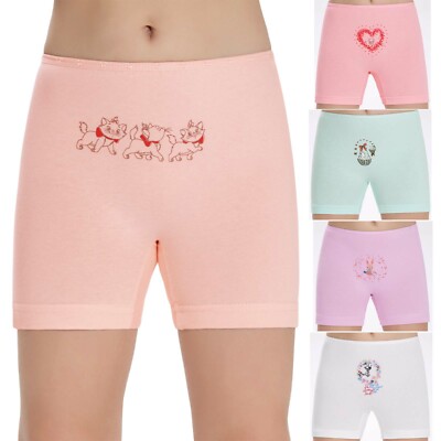 3 Pairs Girls Boxer Shorts Quality 100% Cotton Kids Underwear Plain ...