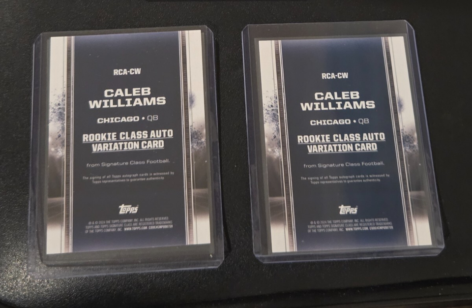 Caleb Williams Topps Signature resurgence autograph rookie SP RC 2ct ...