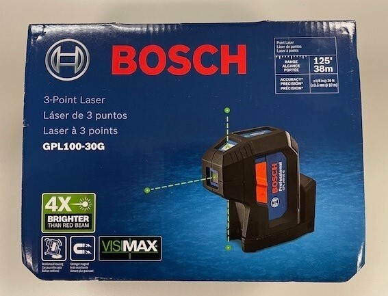 Bosch (GPL100-30G) 3 Point Laser Level - 125' Range 346644333 | eBay