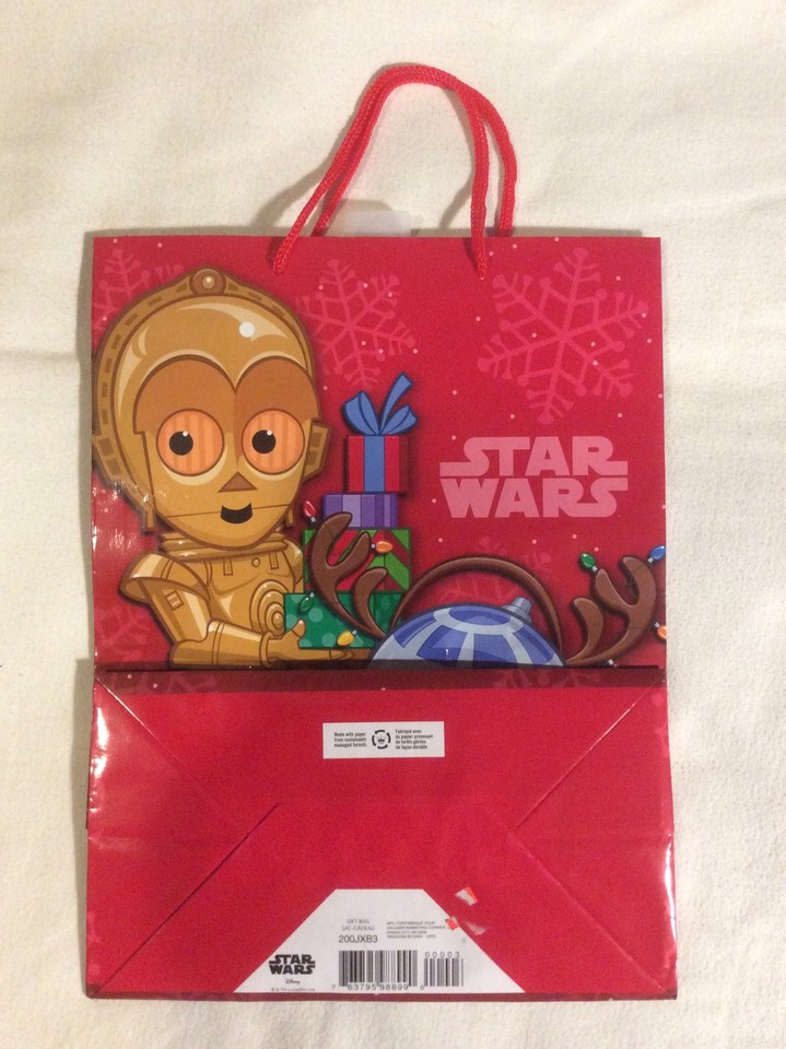 Disney Star Wars Reusable Christmas Tote Bag Paper Lucasfilm Logo ...
