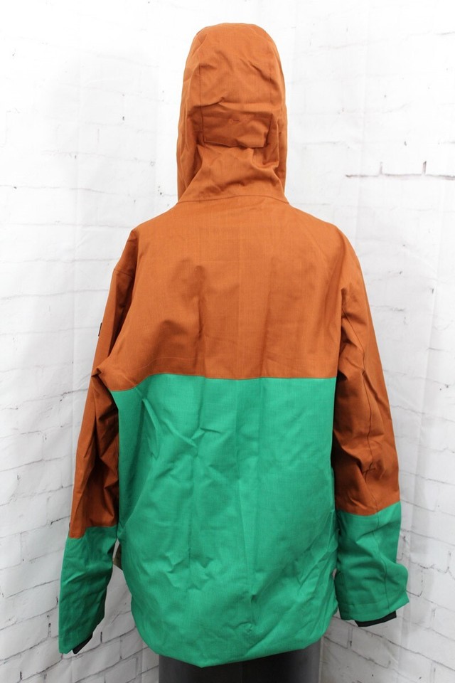 Ride Ballard Snowboard Shell Jacket, Men's Large, Kelly Green / Brown ...