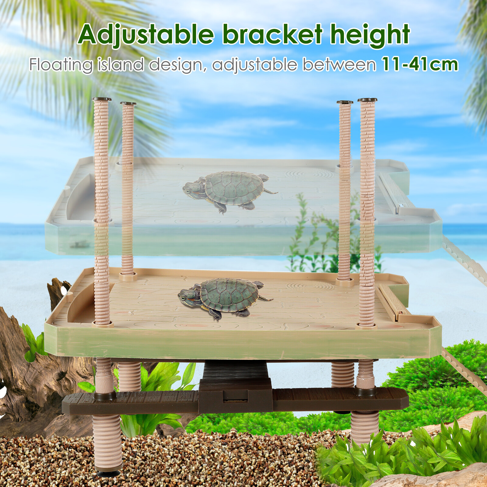 Large Turtle Floating Platform 16inch Turtle Resting Basking Platform ...