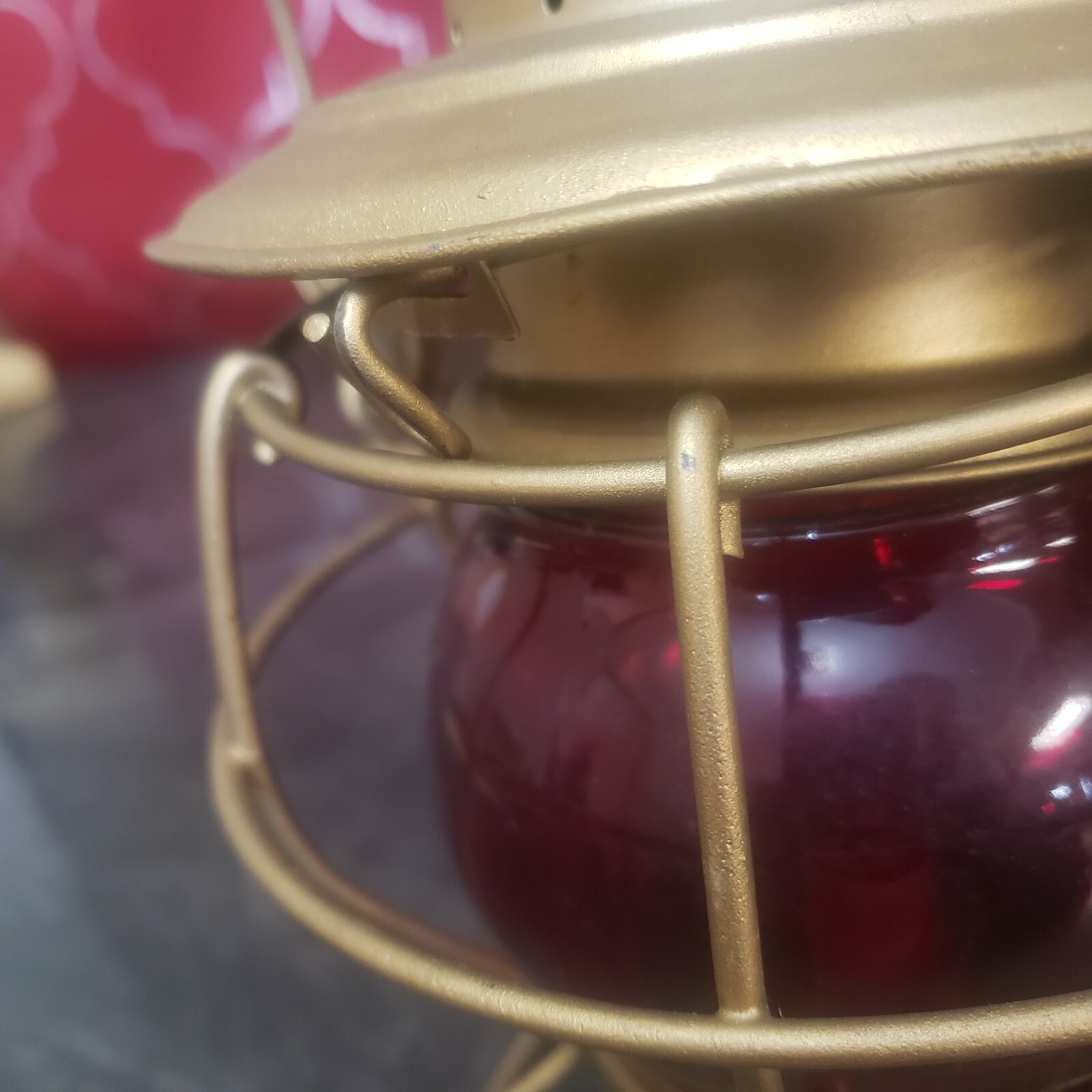 Vintage Handlan Railroad Lantern Lamp Handlan St Louis RR w/ Penn Red ...